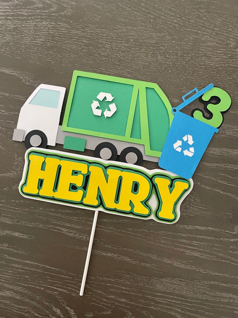Garbage Truck Cake Topper Personalized Garbage Truck Cake - Etsy