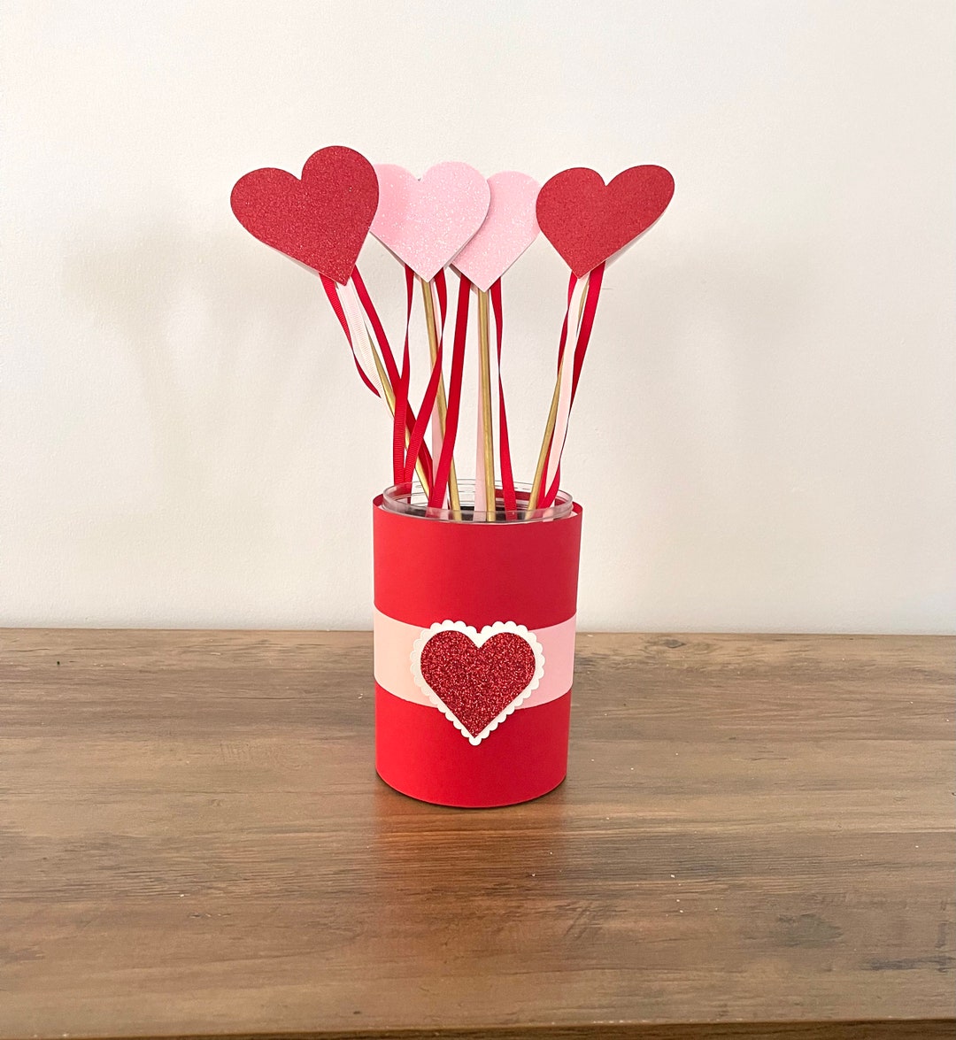 Heart Wands, Pink Heart Wands, Baby Showers Party Wands, Baby Shower ...