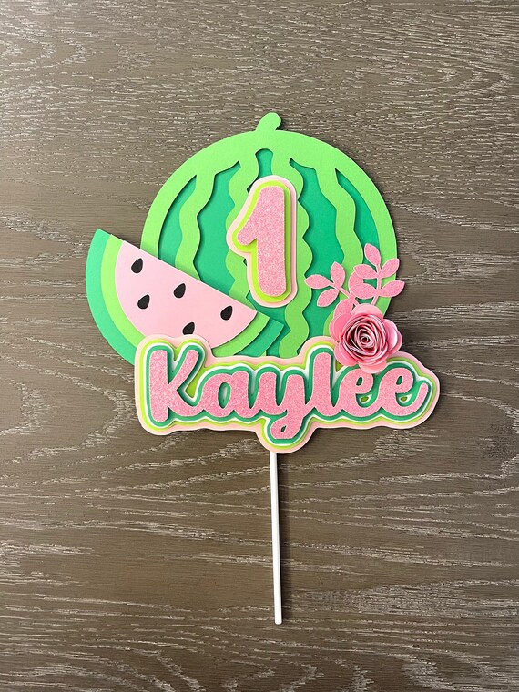 Topper de pastel de sandía uno en un topper de pastel de - Etsy España