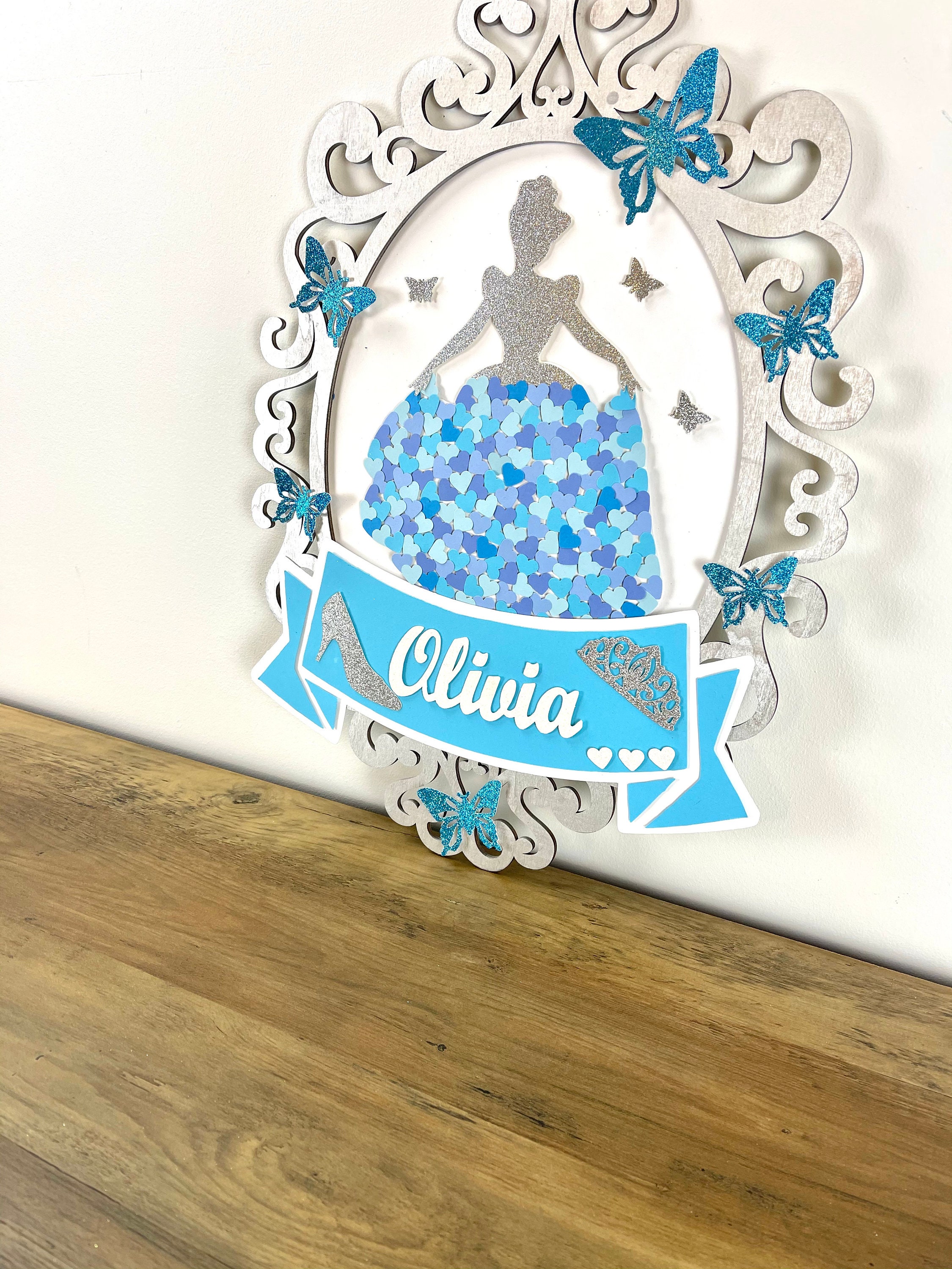 Personalized Hanging Wooden Cinderella Cinderella Birthday Backdrop ...