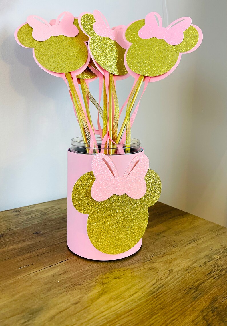 Minnie Mouse Wands Minnie Mouse Birthday Decorations Pink - Etsy