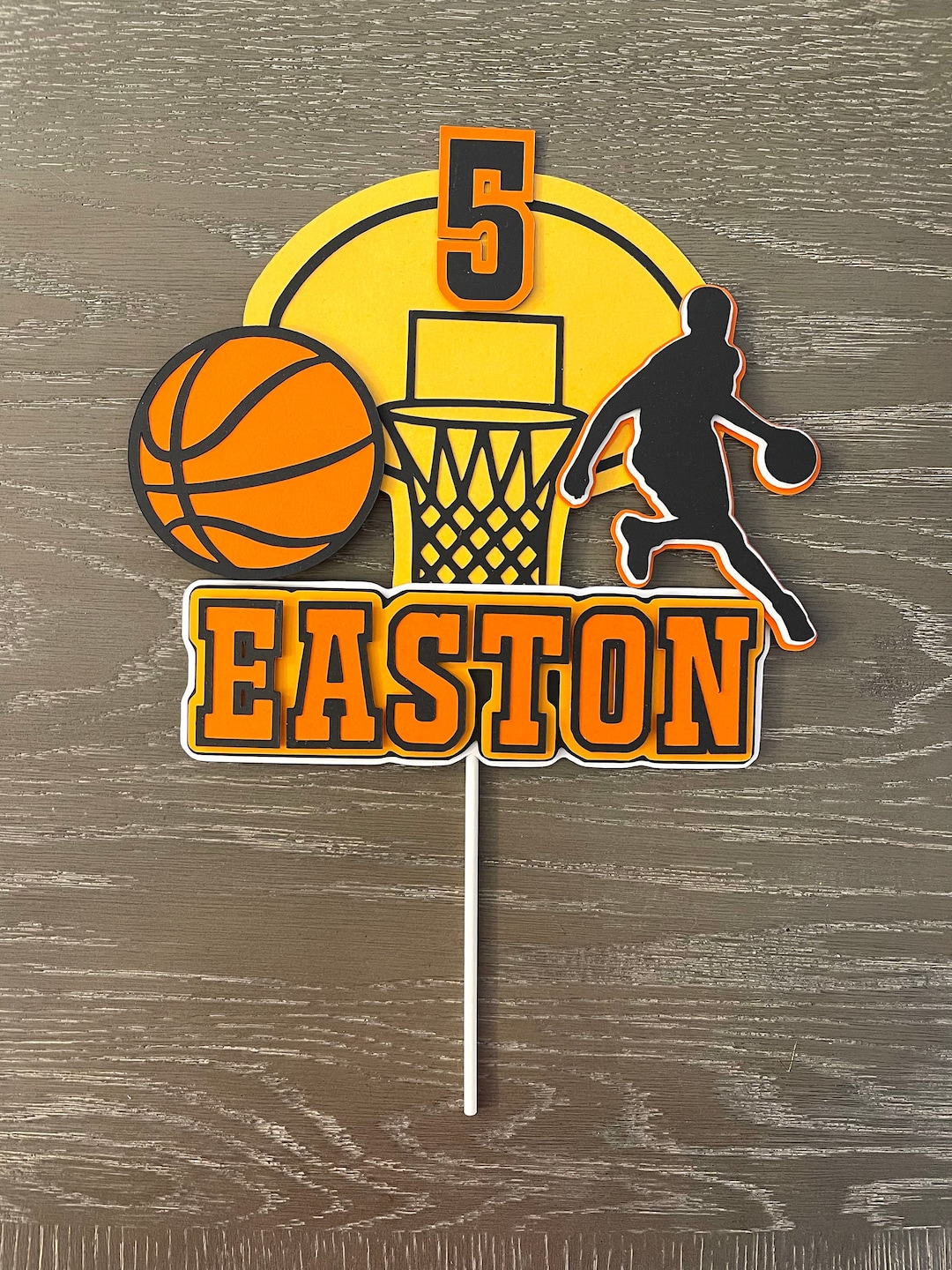 Basketball Cake Topper, Sports Birthday Cake Topper, Basketball ...