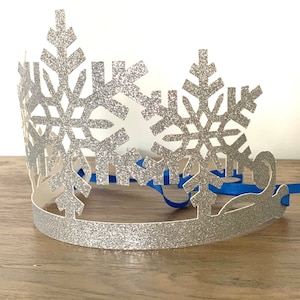 Snowflake Crown, Frozen Party Crown, Winter Wonderland Birthday - Etsy ...