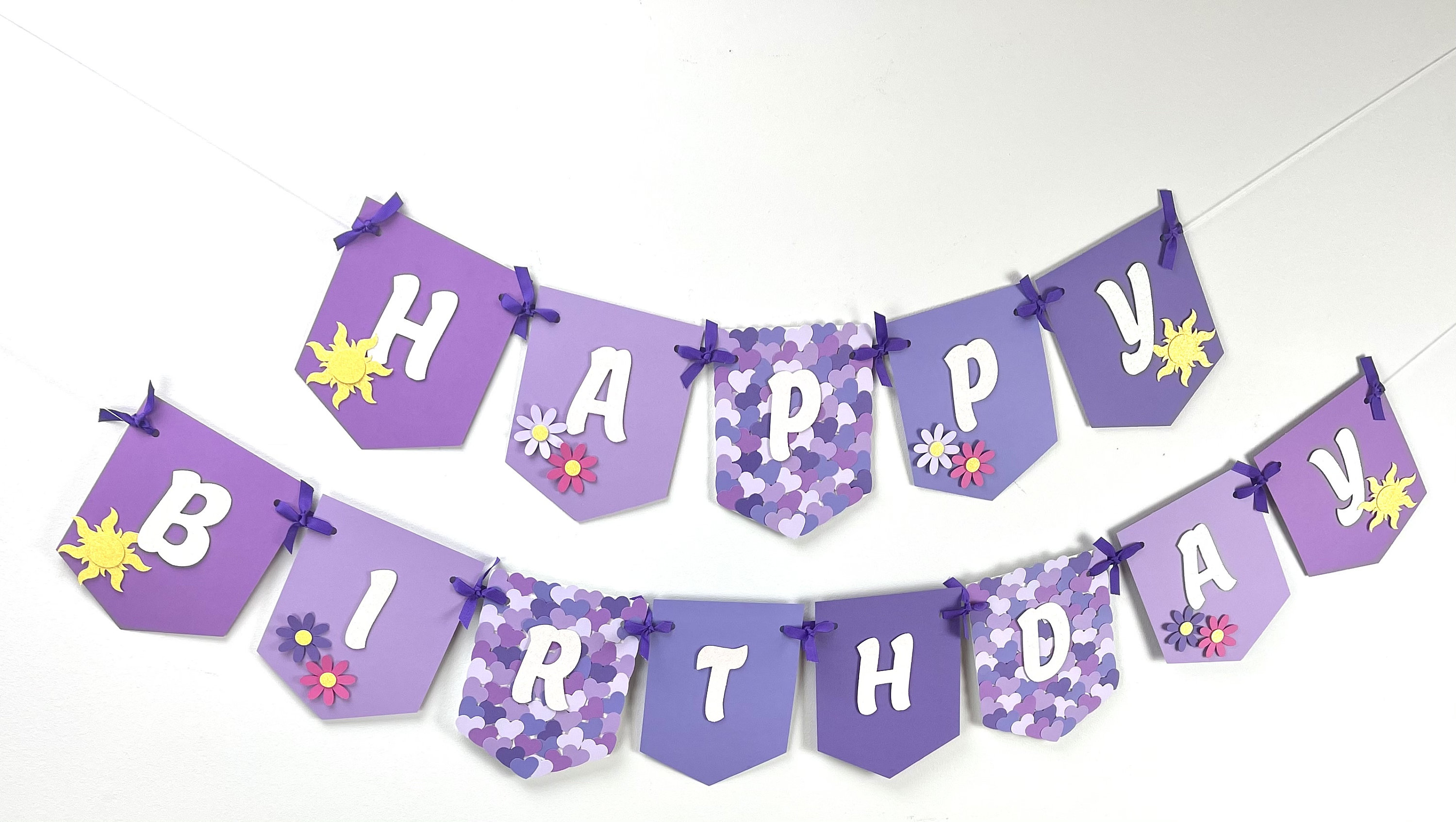 Purple Happy Birthday Banner