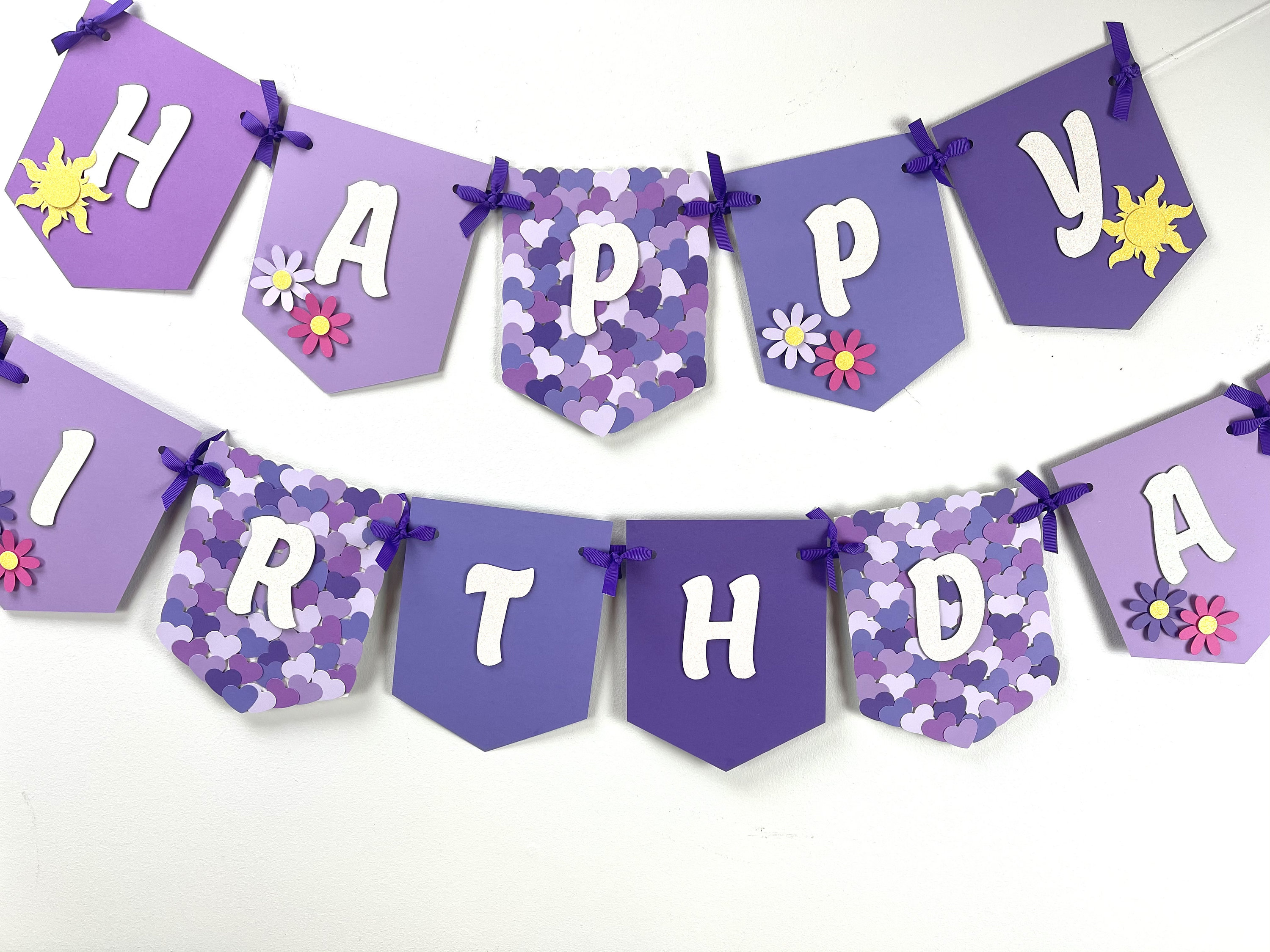Tangled Birthday Banner Rapunzel Birthday Party Banner | Etsy