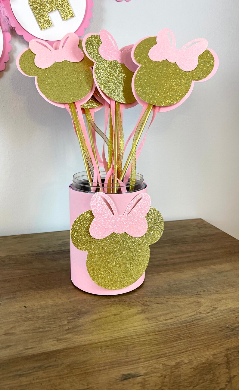Minnie Mouse Wands Minnie Mouse Birthday Decorations Pink - Etsy