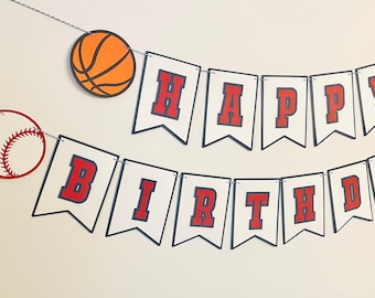 All Star Birthday, Name's All Star Birthday Banner, Sports Themed ...