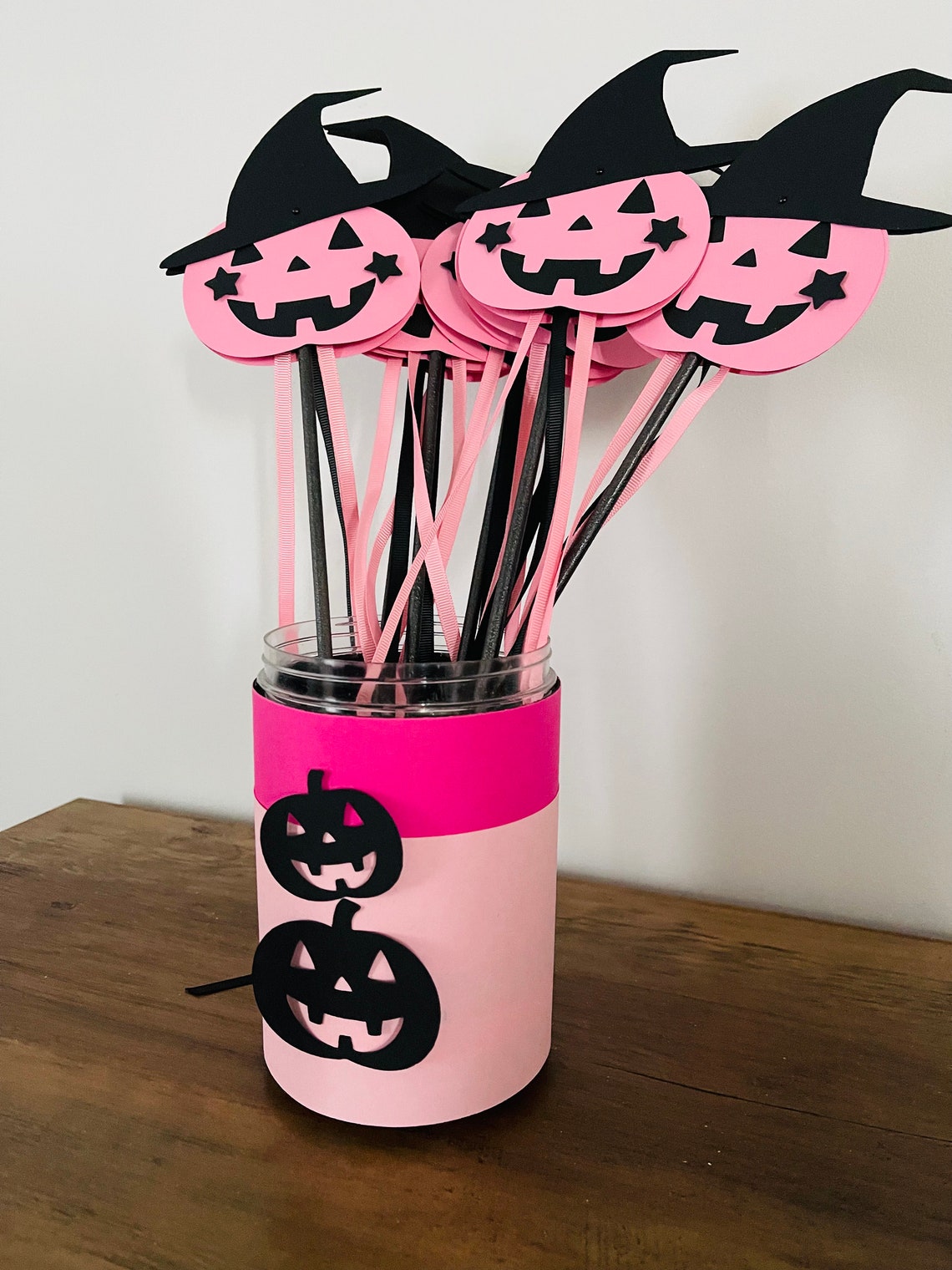 Pink Halloween Wands Pink Halloween Party Favours - Etsy