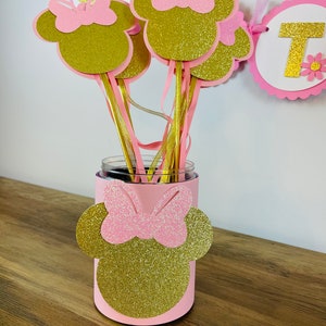 Minnie Mouse Wands, Minnie Mouse Birthday Decorations, Pink Minnie ...