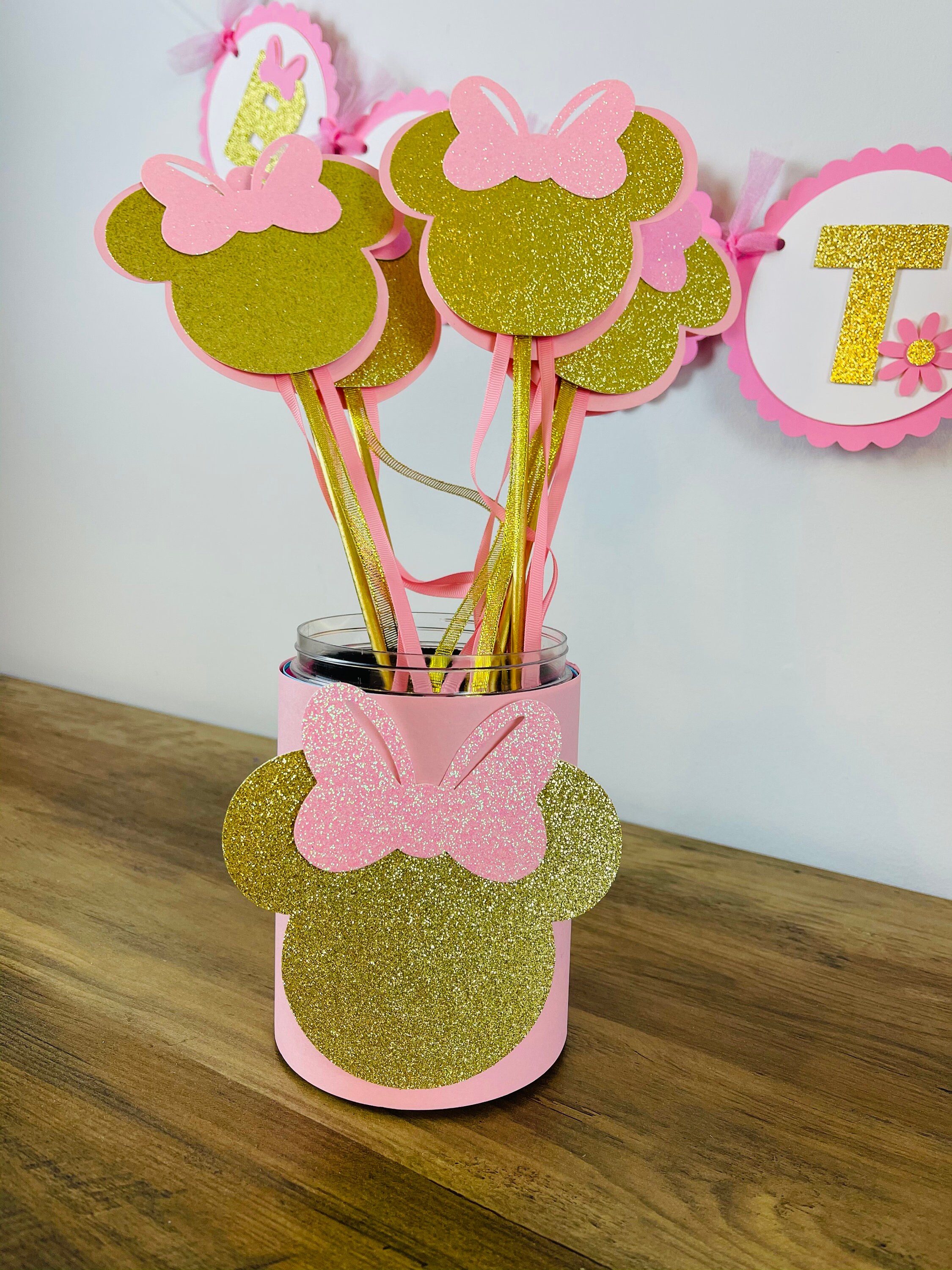 Minnie Mouse Wands Minnie Mouse Birthday Decorations Pink - Etsy
