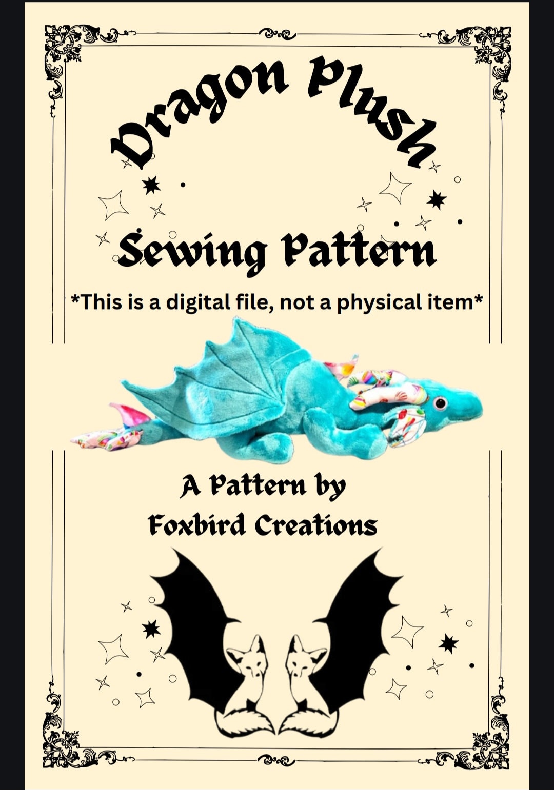 Dragon Plush Sewing Pattern - PDF Only - Not a Physical Item - Etsy