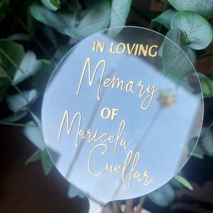 In Loving Memory Cake Topper in Memory of Cake Topper Memorial Cake ...