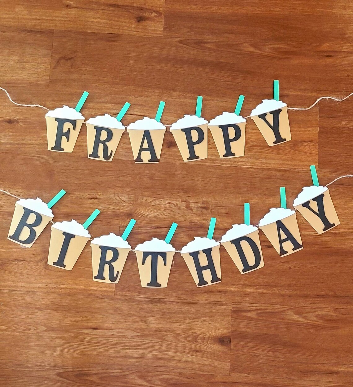 Frappy Birthday Banner Frappe Birthday Banner Coffee Theme - Etsy