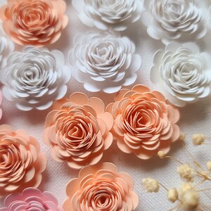 Mini Paper Flowers, Rolled Paper Flowers, Mini Roses, Flowers for Cap ...