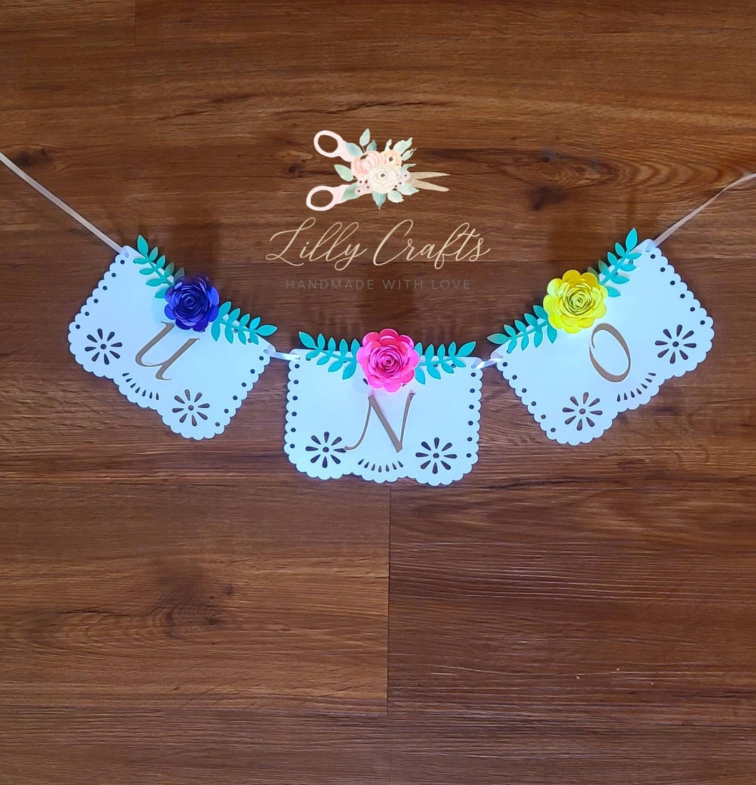 Birthday Fiesta Personalized Papel Picado Banner First Fiesta - Etsy