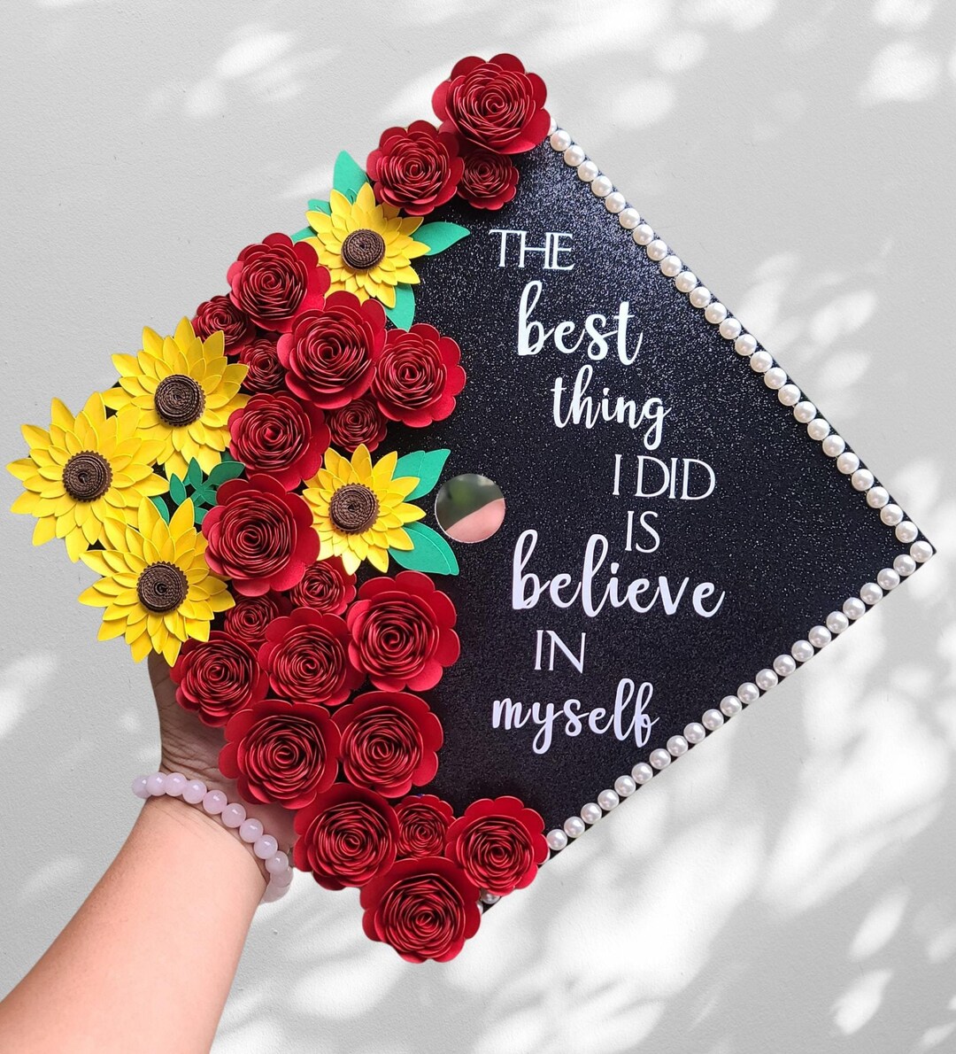 Graduation Cap Topper Custom/ Personalize Grad Topper/ Sunflowers 3D ...