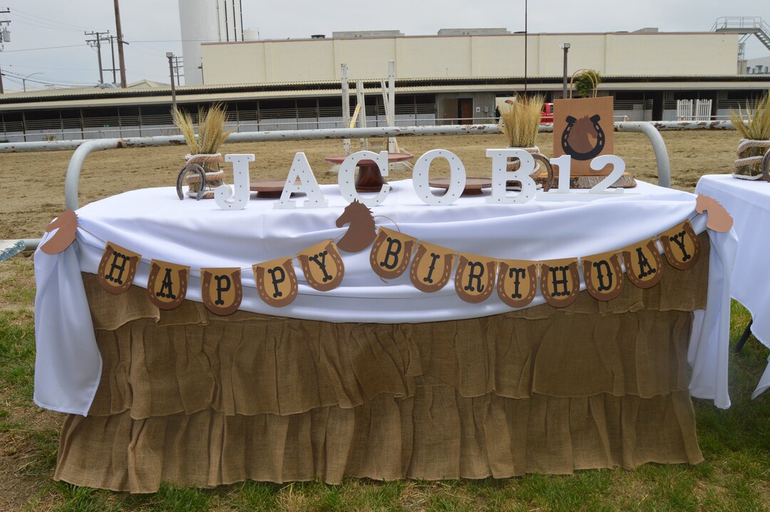 Cowboy Rodeo Birthday Theme Decoration Banner, Western Party Decoration ...