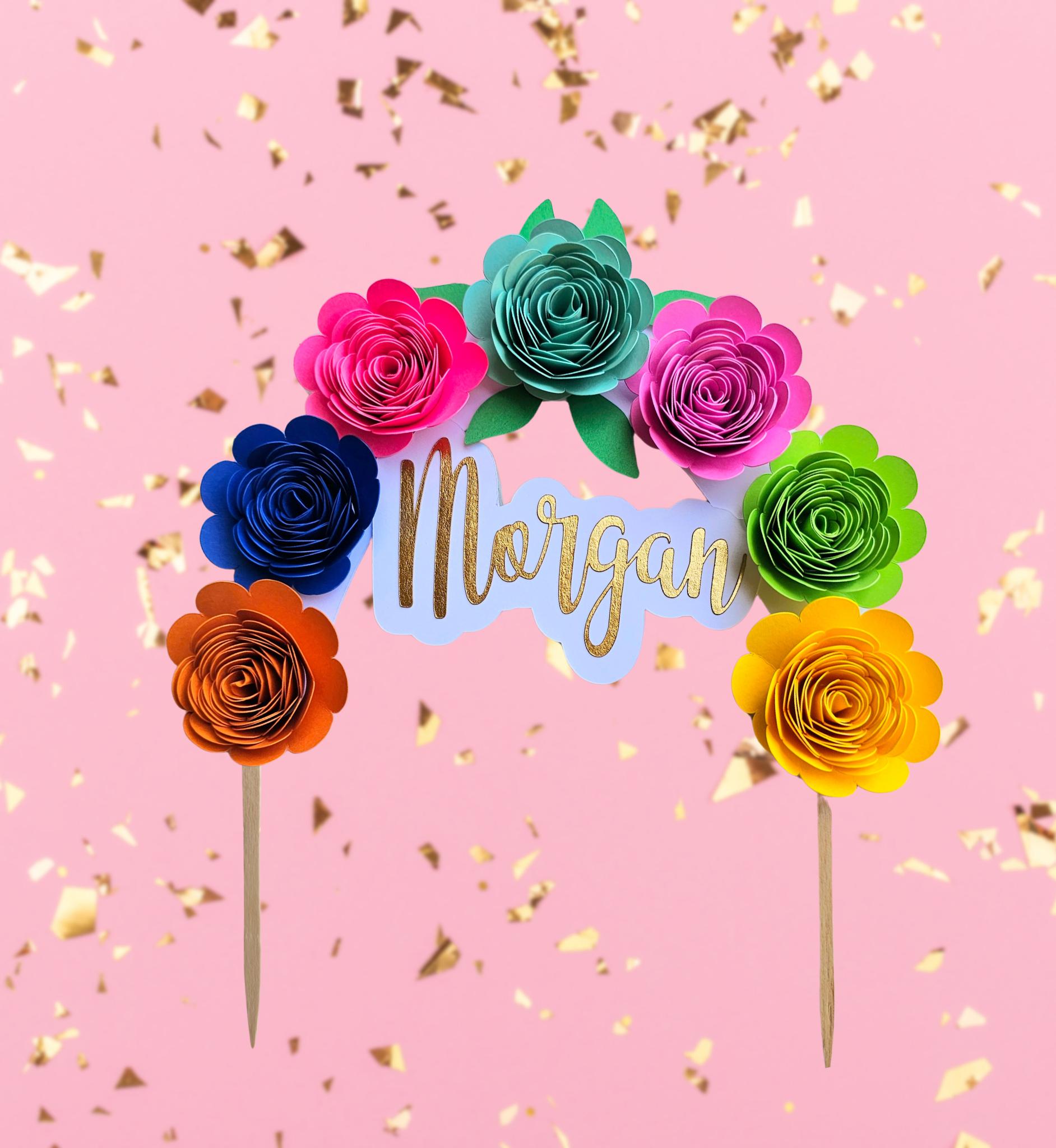 Fiesta Cake Topper | Papel Picado Topper | Flower Cake Topper | Cinco ...