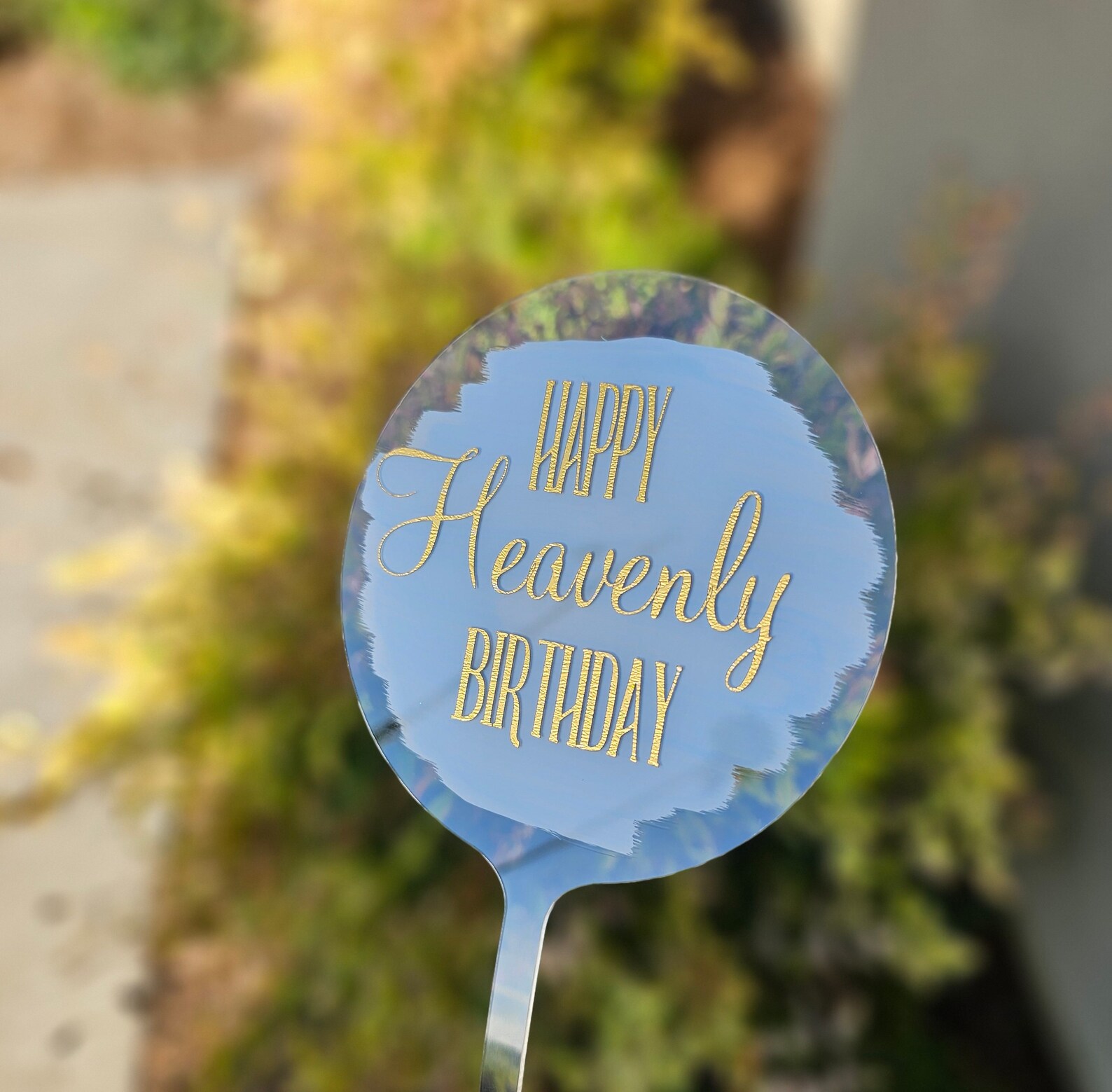 Acrylic Topper Happy Heavenly Birthday Cake Topper | in Memory of Cake ...