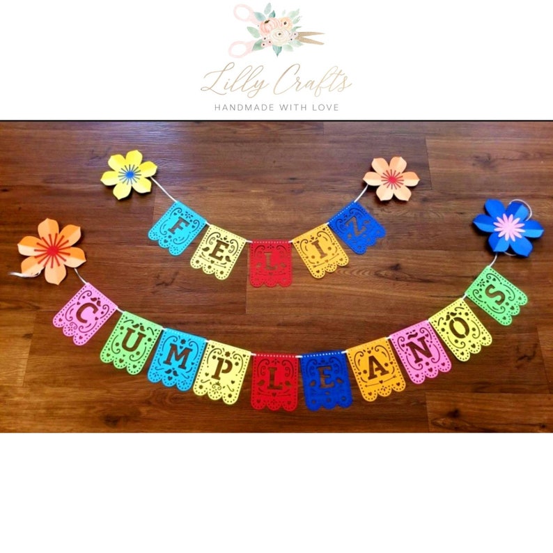 Personalized Papel Picado Birthday Banner/ Feliz Cumpleaños | Etsy