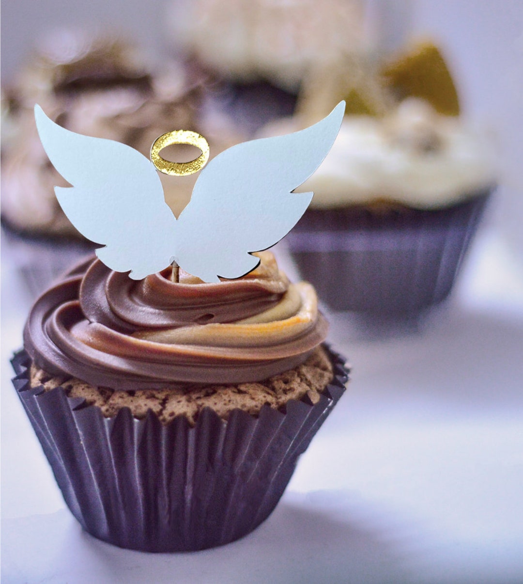Angel Wings Cupcake Toppers, in Memory Of, in Loving Memory Of, in ...