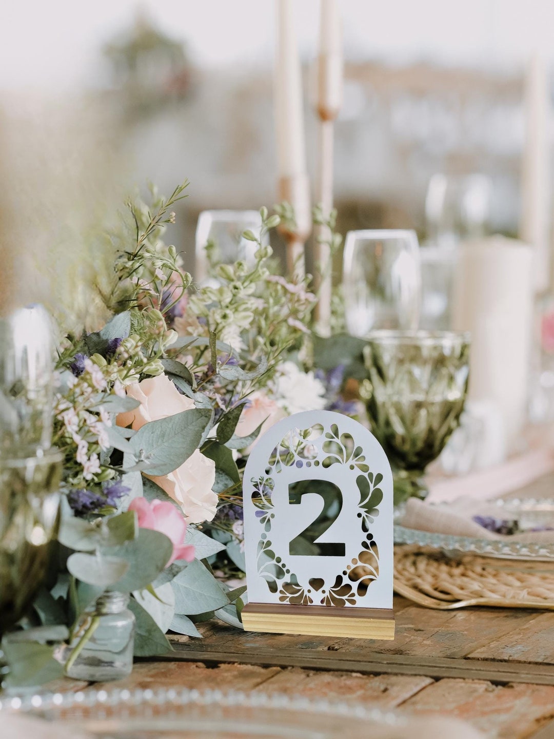 White Papel Picado Talavera Table Numbers Topper/ Table Numbers/ Fiesta ...