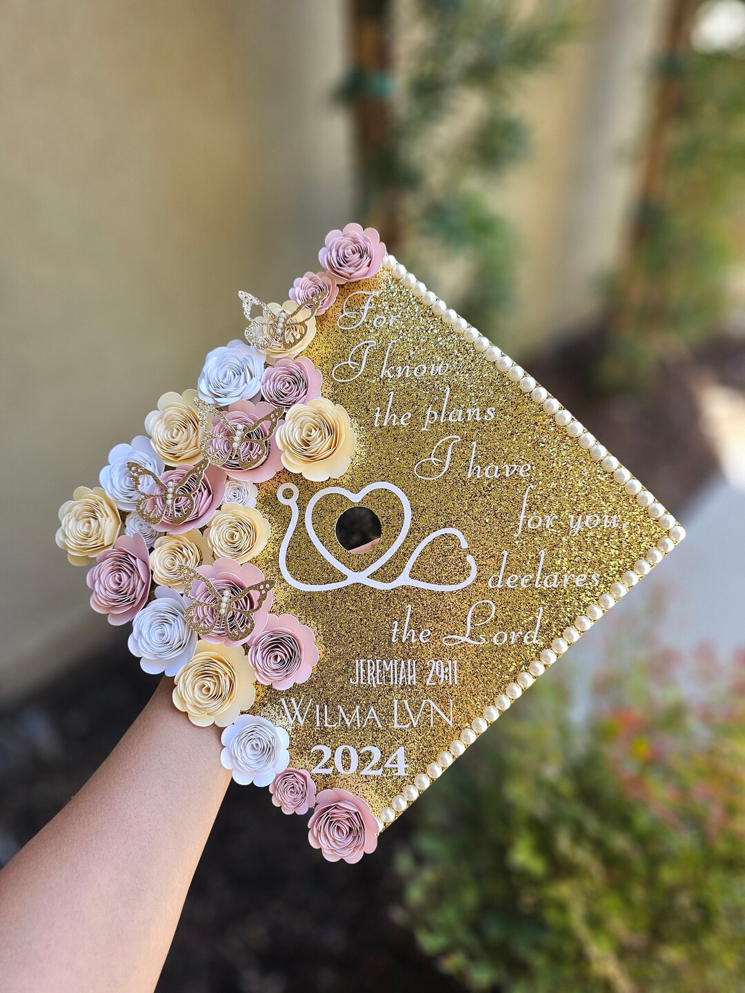 Nurse Graduation Cap Topper Custom/ Medical Graduation / Pink 3D ...