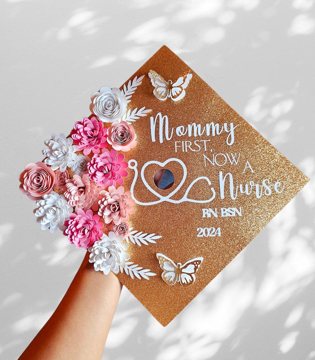 Mommy Did It, Mommy First Now a Nurse Graduation Glitter Cap Topper ...