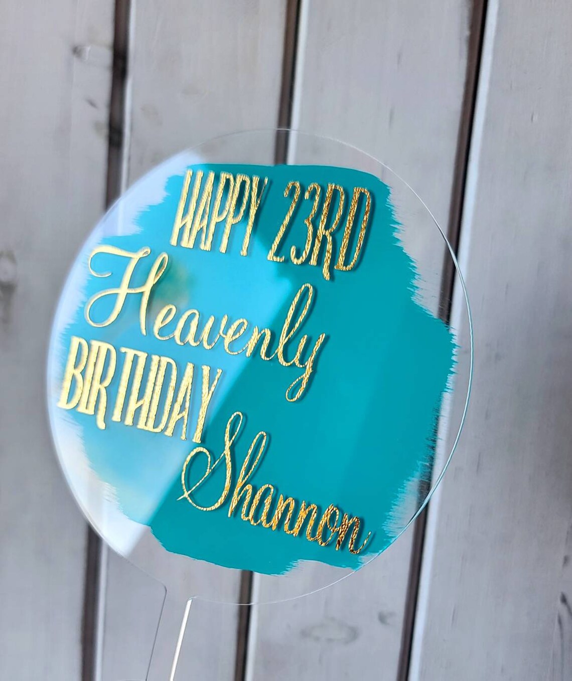 Acrylic Topper Happy Heavenly Birthday Cake Topper | in Memory of Cake ...