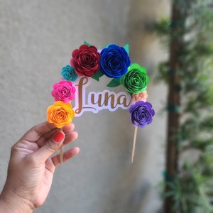 Fiesta Cake Topper Papel Picado Topper Flower Cake Topper Cinco De Mayo ...