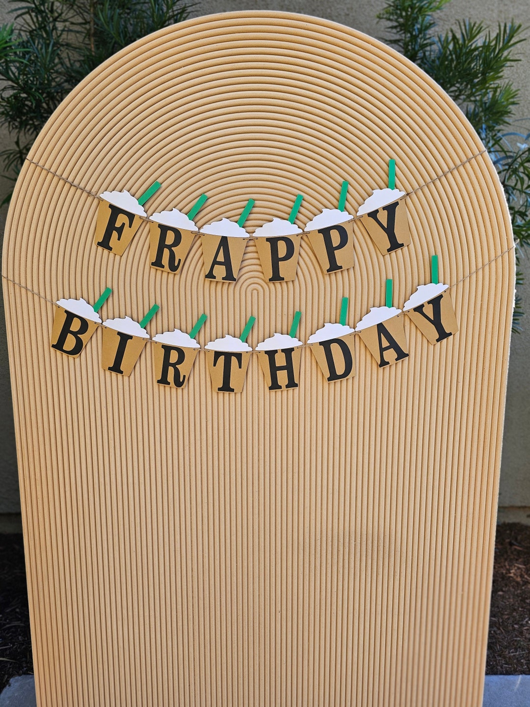Frappy Birthday Banner Frappe Birthday Banner Coffee Theme Decoration ...