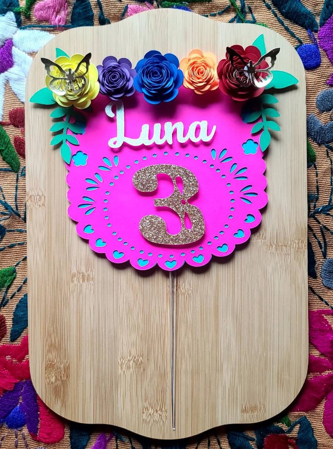 Personalized Custom Fiesta Cake Topper Fiesta Theme - Etsy