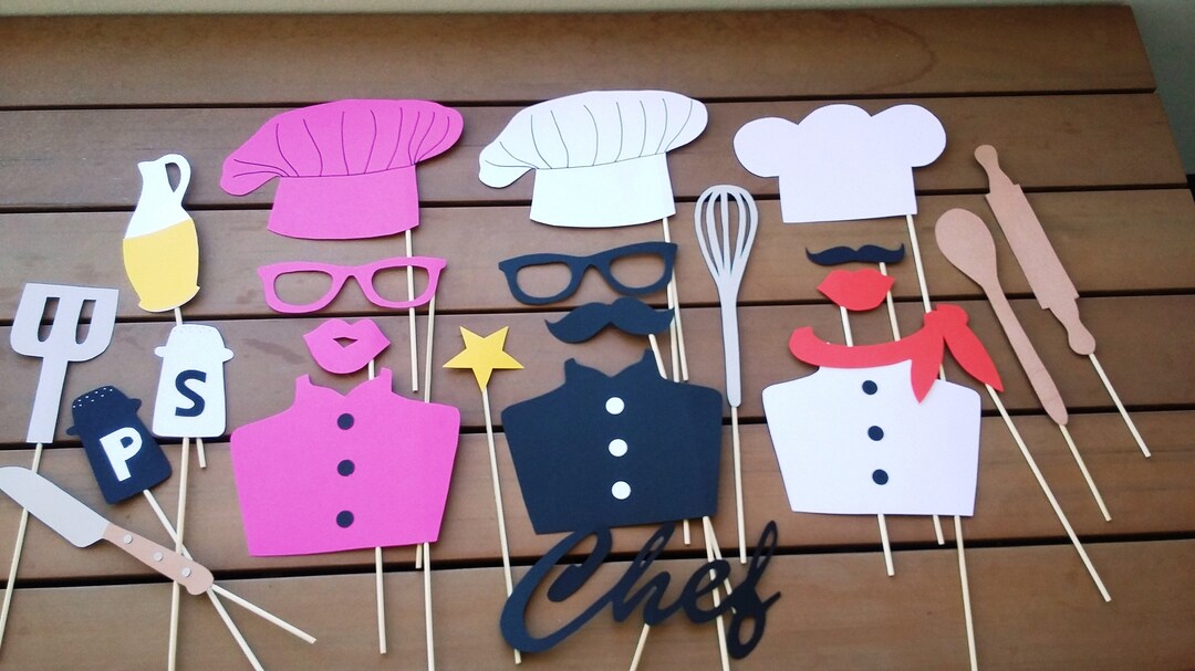 Photobooth Accessories Theme Kitchen, Chef, Pastry Chef, Cook. Wedding ...