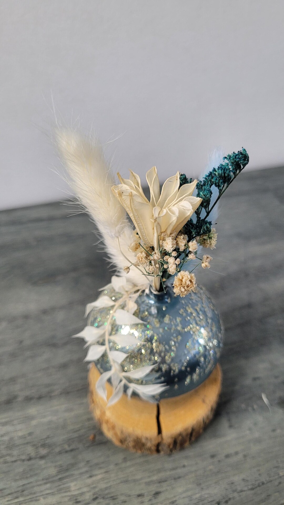Boule De Noel Fleurs Séchées