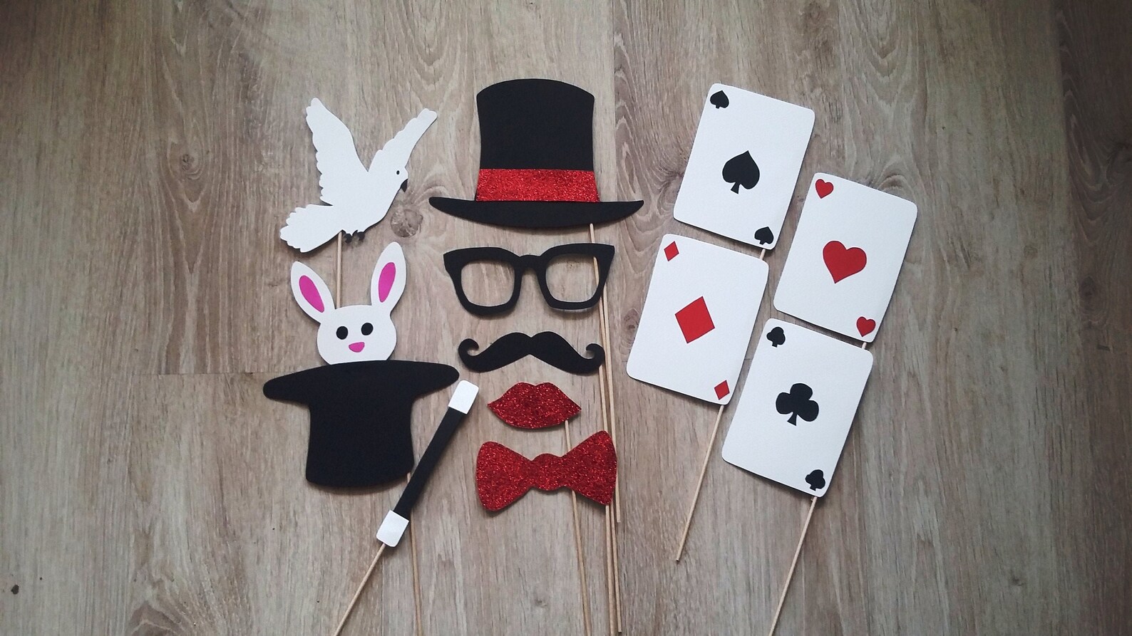 Photobooth Accessories X 12 Magician, Magic - Etsy Norway