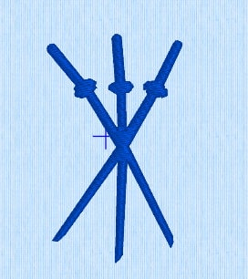 Zoro Inspired 3 Swords Simple Digital Machine Embroidery File Anime - Etsy