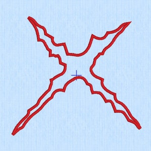 Luffy Scar Outline Digital Embroidery File One Piece Anime Inspired 5in ...