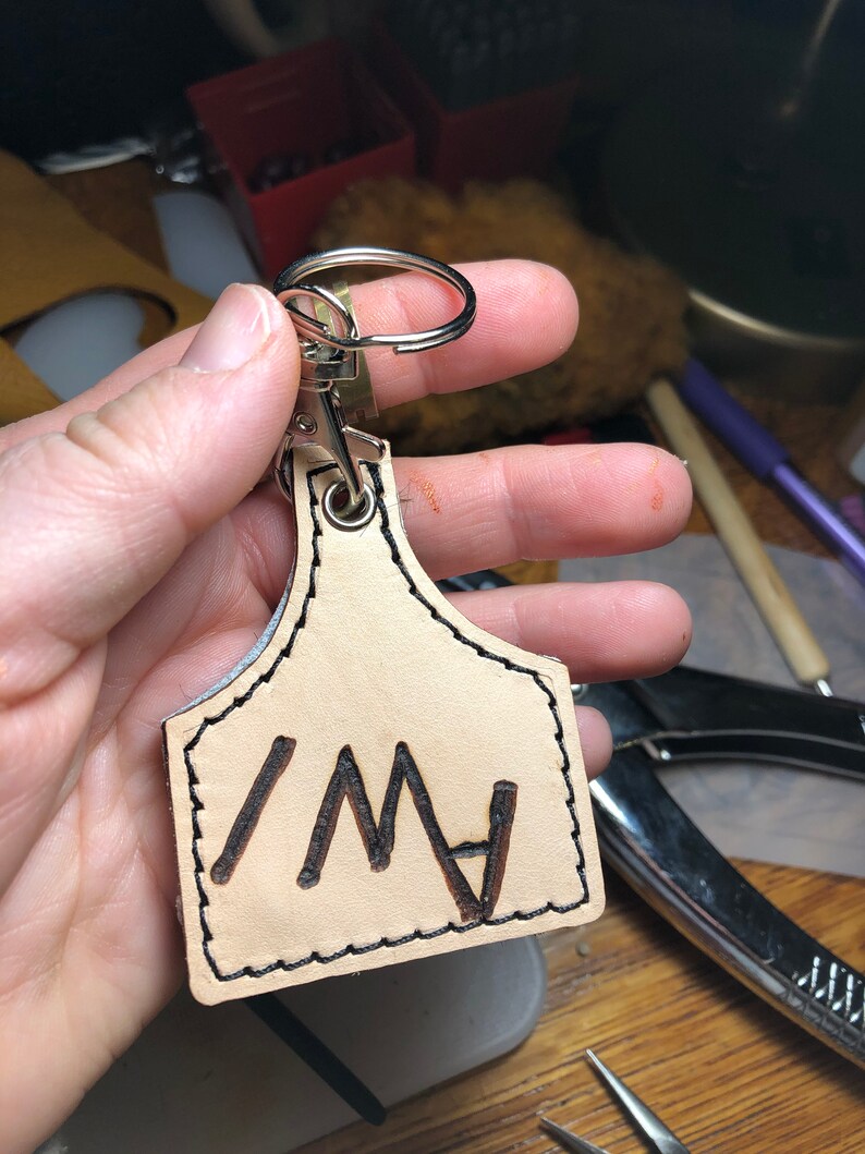 BRANDED EAR TAG Keychain personalized With Your Brand - Etsy