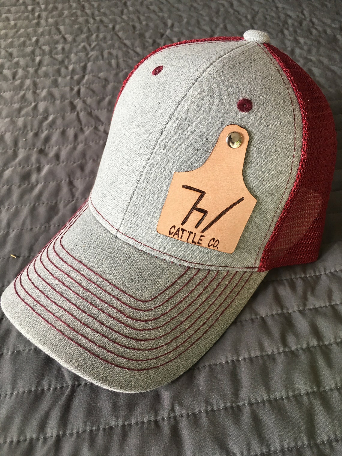 Branded Ear Tag Trucker Hat | Etsy