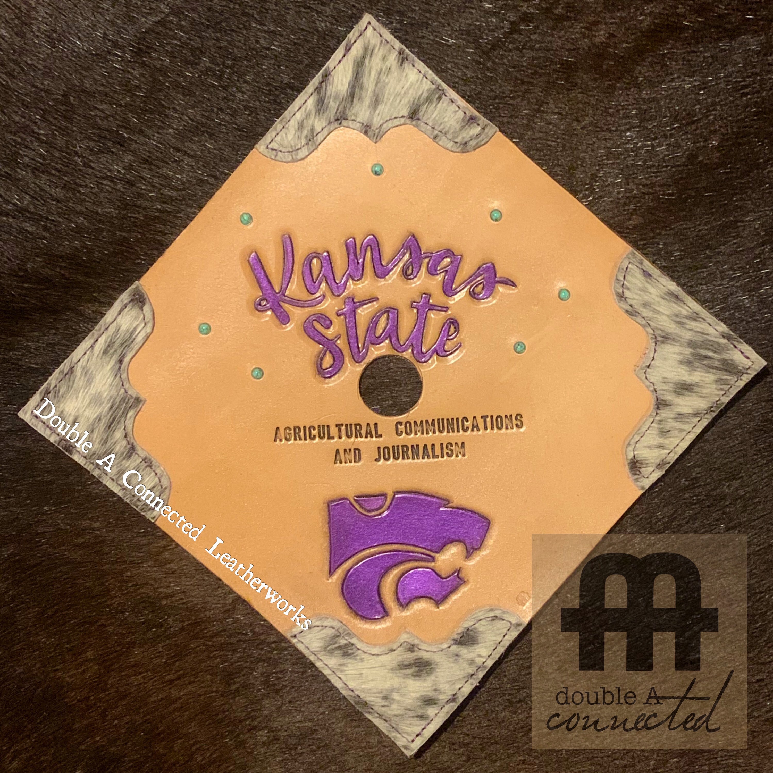 GRAD CAP custom Carved Leather Mortarboard Cover | Etsy