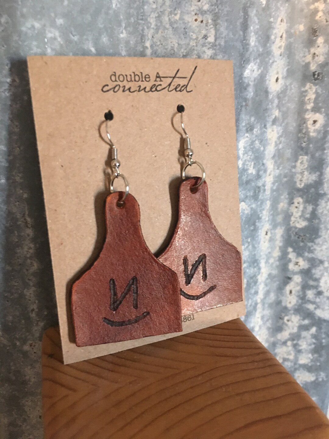 YOUR BRAND (branded Ear Tag Earrings) - Etsy