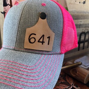 Branded Ear Tag Trucker Hat - Etsy