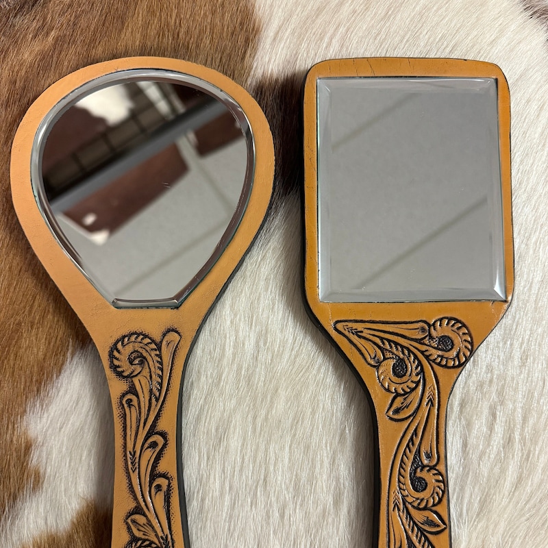 Cowhide Mirror - Etsy