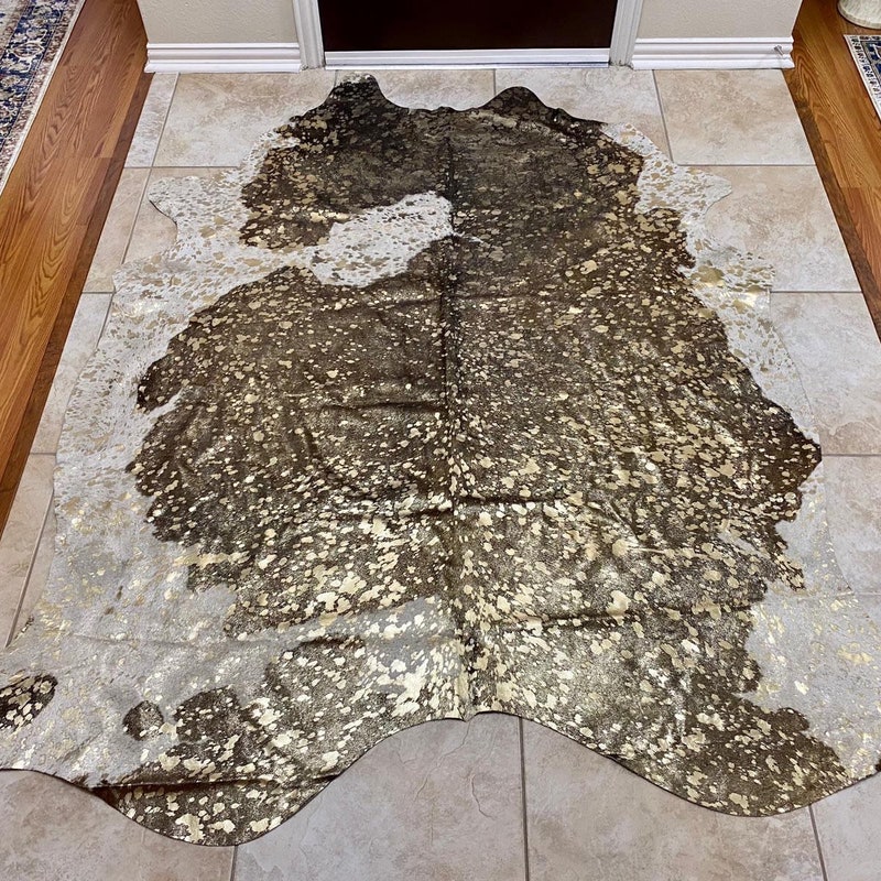 Acid Wash Cowhide Rug - Etsy