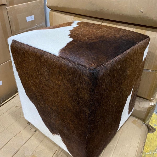 Cowhide Ottoman - Etsy