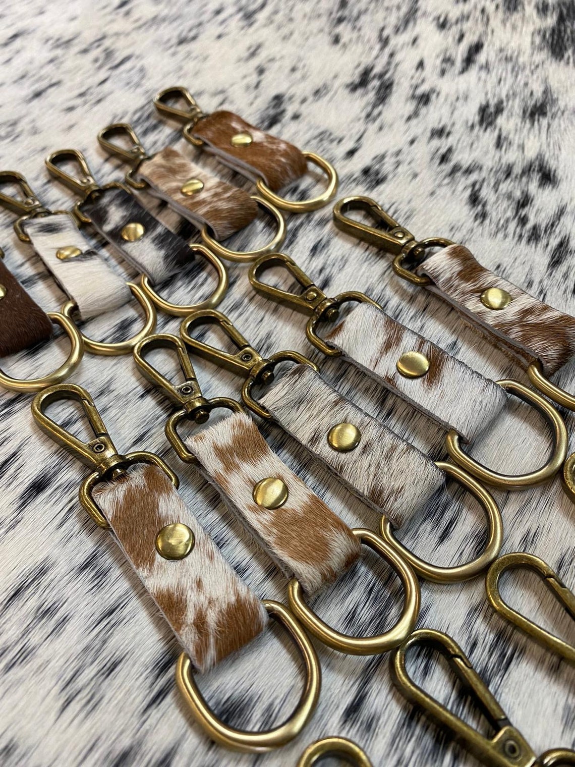 100% Brazilian Cowhide Keychain/ Primecut Cowhide Keyring - Etsy