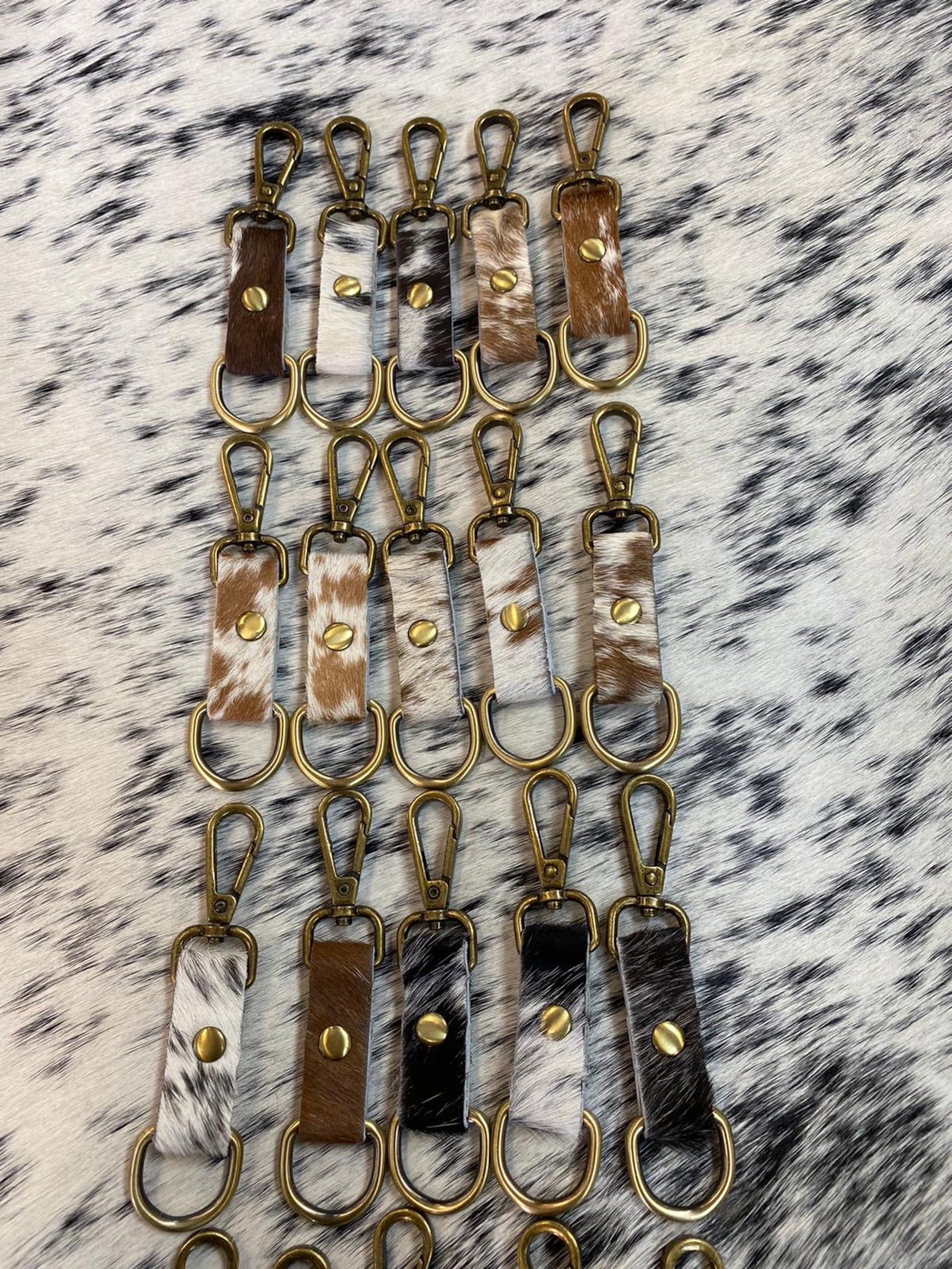 100% Brazilian Cowhide Keychain/ Primecut Cowhide Keyring - Etsy