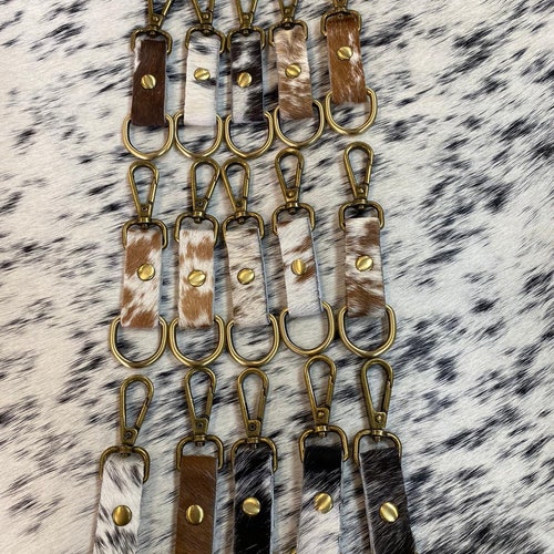100% Brazilian Cowhide Keychain/ Primecut Cowhide Keyring - Etsy