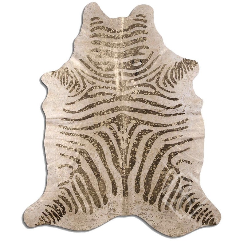Acid Washed Brazilian Cowhide ZEBRA RUG 6'x8' Cow Hide - Etsy