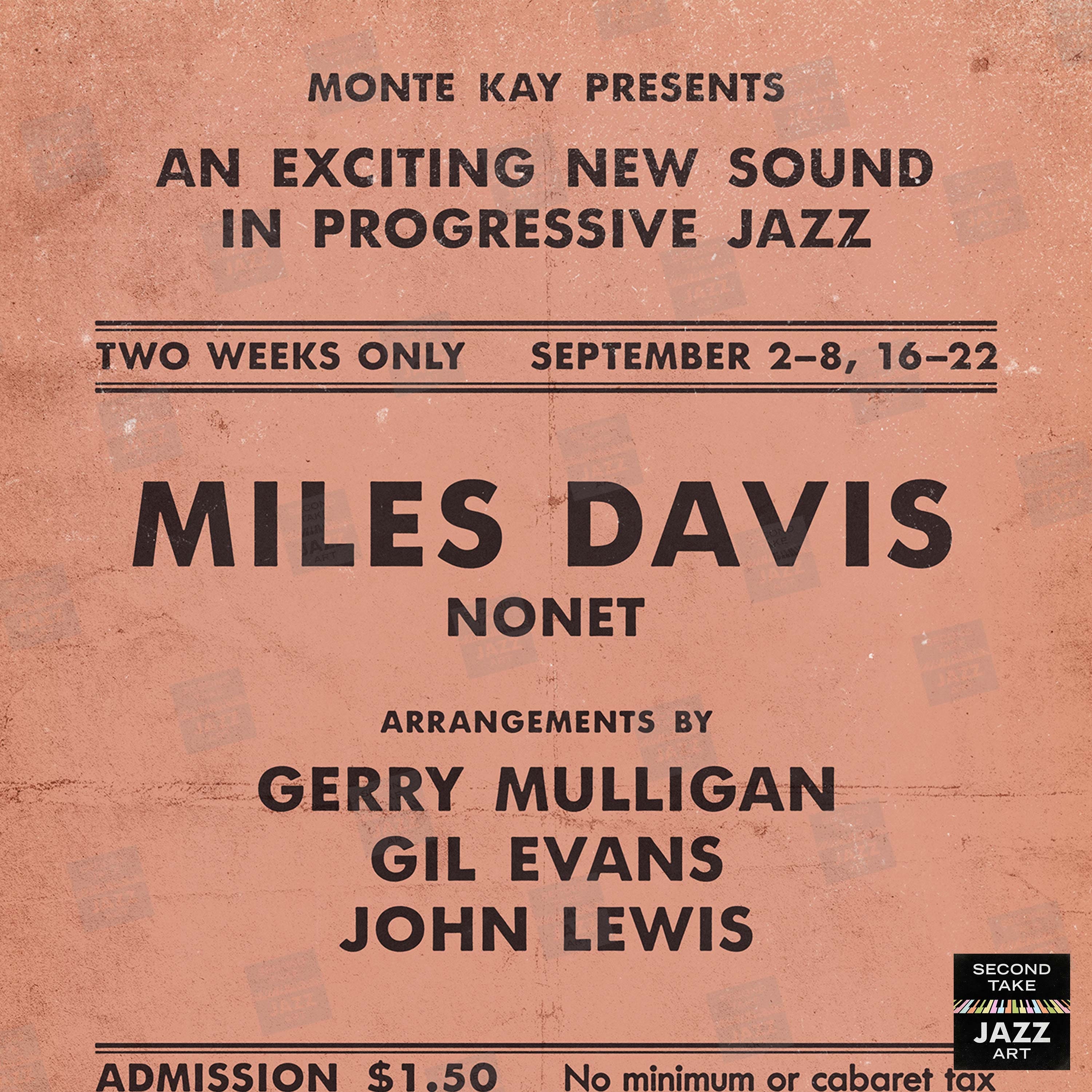 Miles Davis - Gerry Mulligan - Gil Evans Jazz Poster - Birth of the ...